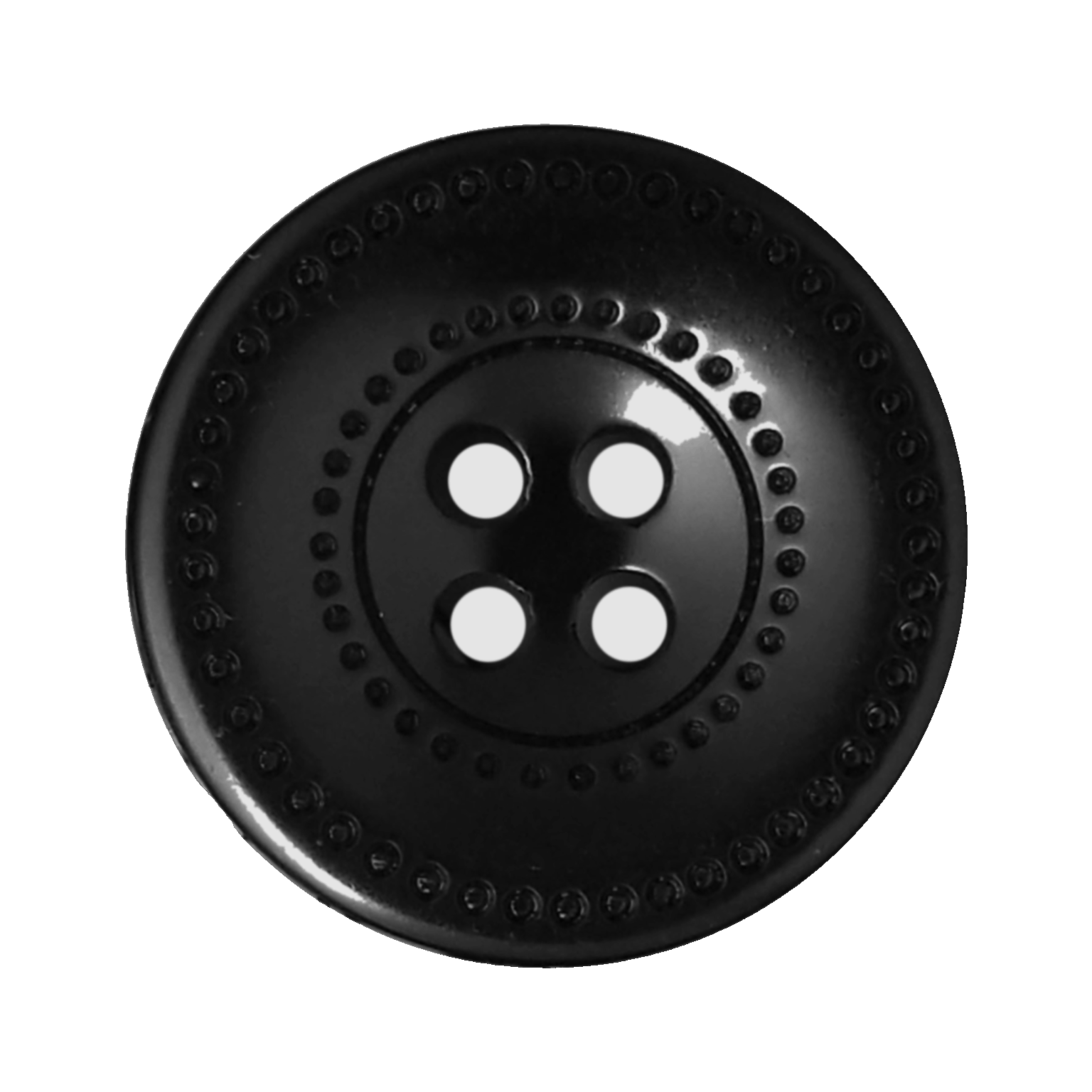 Black 4-Hole Fancy Coat Button with Matte Finish – Heit Wholesale